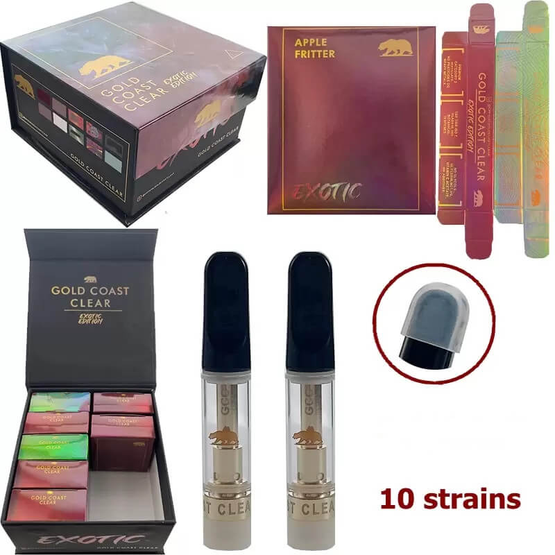 Gold Coast Clear THC Carts 1000mg Vape Cartridge CBD Concentrate Atomizer