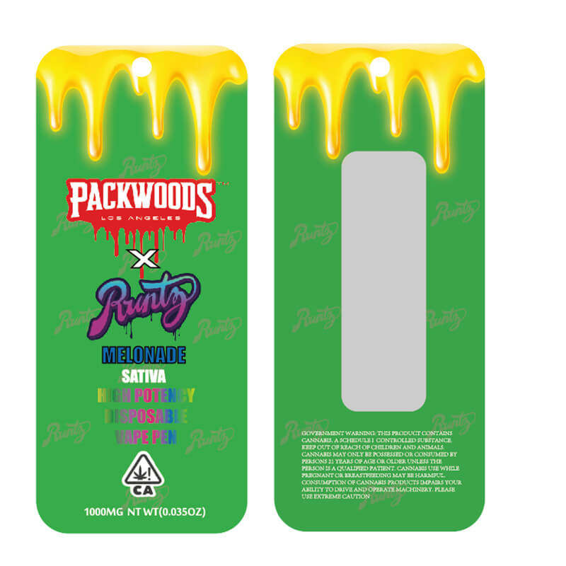 Packwoods X Runtz High Potency Disposable Vape Pen 1ML THC Battery